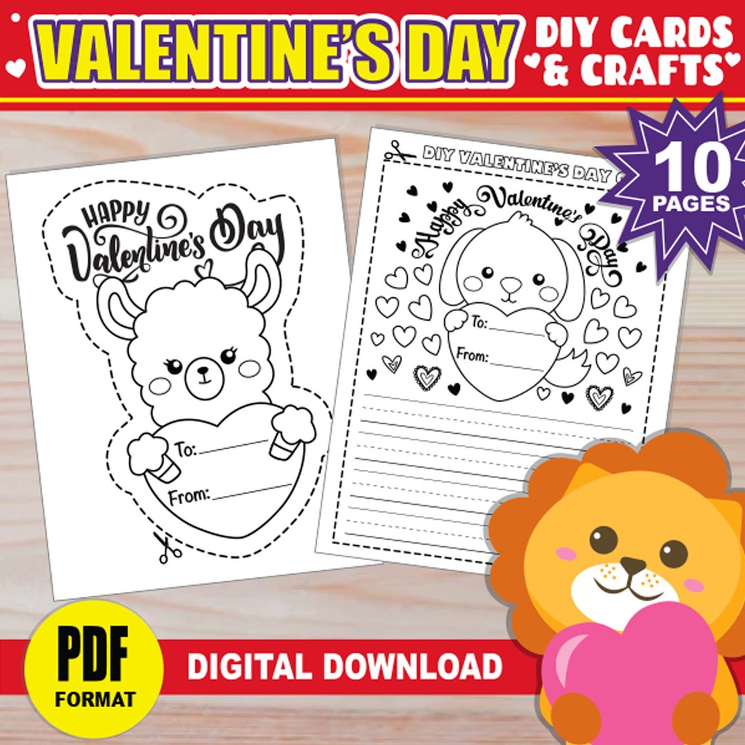 Valentine's Day Cards & Writing Activity | PRINTABLE DIY Valentine's ...