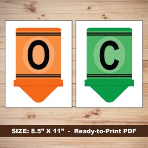 PRINTABLE Crayons & Pencils Welcome Banner L Back to School Garland ...