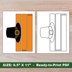 Thanksgiving Paper Crowns for Kids | Big BUNDLE of 12 | PRINTABLE Hat ...