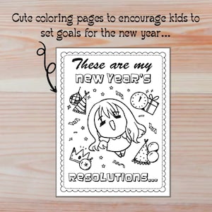 New Year's Eve Coloring Pages for Kids | New Year’s Resolutions ...
