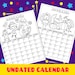 Printable Coloring Calendar for Kids | Digital Download | Undated ...