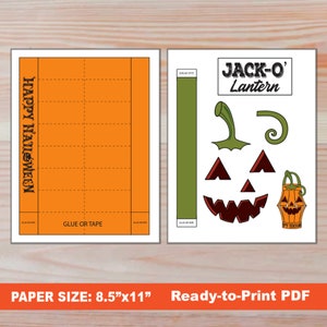 Jack-o-lantern Paper Lantern Crafts | Halloween Crafts PRINTABLE ...