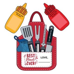 Bbq Grill Apron Card for Dad | Father's Day Crafts & Activity ...