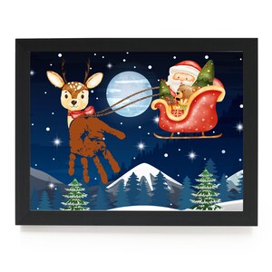 Christmas Handprint Art | Santa Sleigh Handprint Craft | Christmas ...