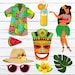 Luau Photo Booth Props | PRINTABLE Hawaiian Tropical Tiki Party Props ...