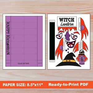 Halloween Monster Lantern Crafts | Witch Crafts PRINTABLE Activity for ...