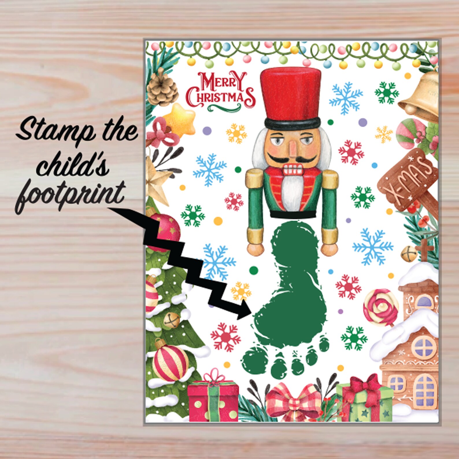 Christmas Nutcracker Footprint Art | Printable Kid Keepsake (PDF) - Etsy