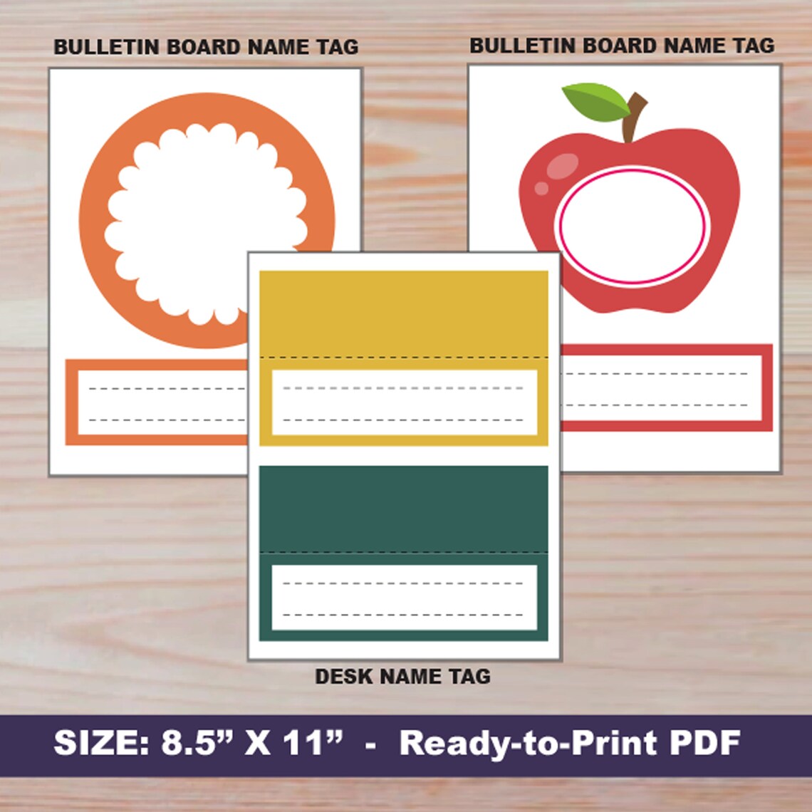 Classroom Name Tags for Bulletin Board, Door Display & Desk Name Tags ...