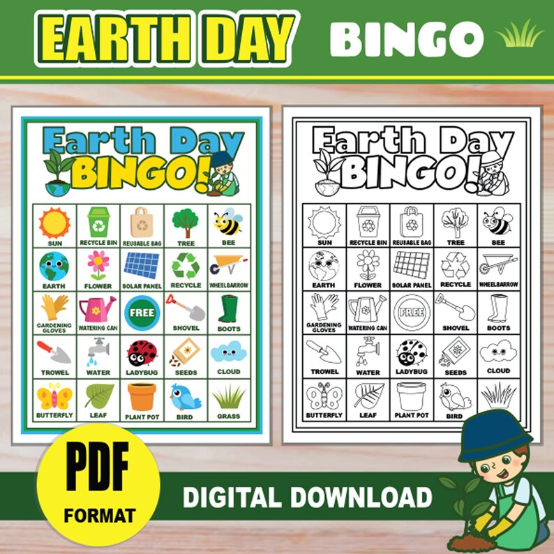 Earth Day Printable Bingo Game Classroom Bingo Activity for Classroom ...