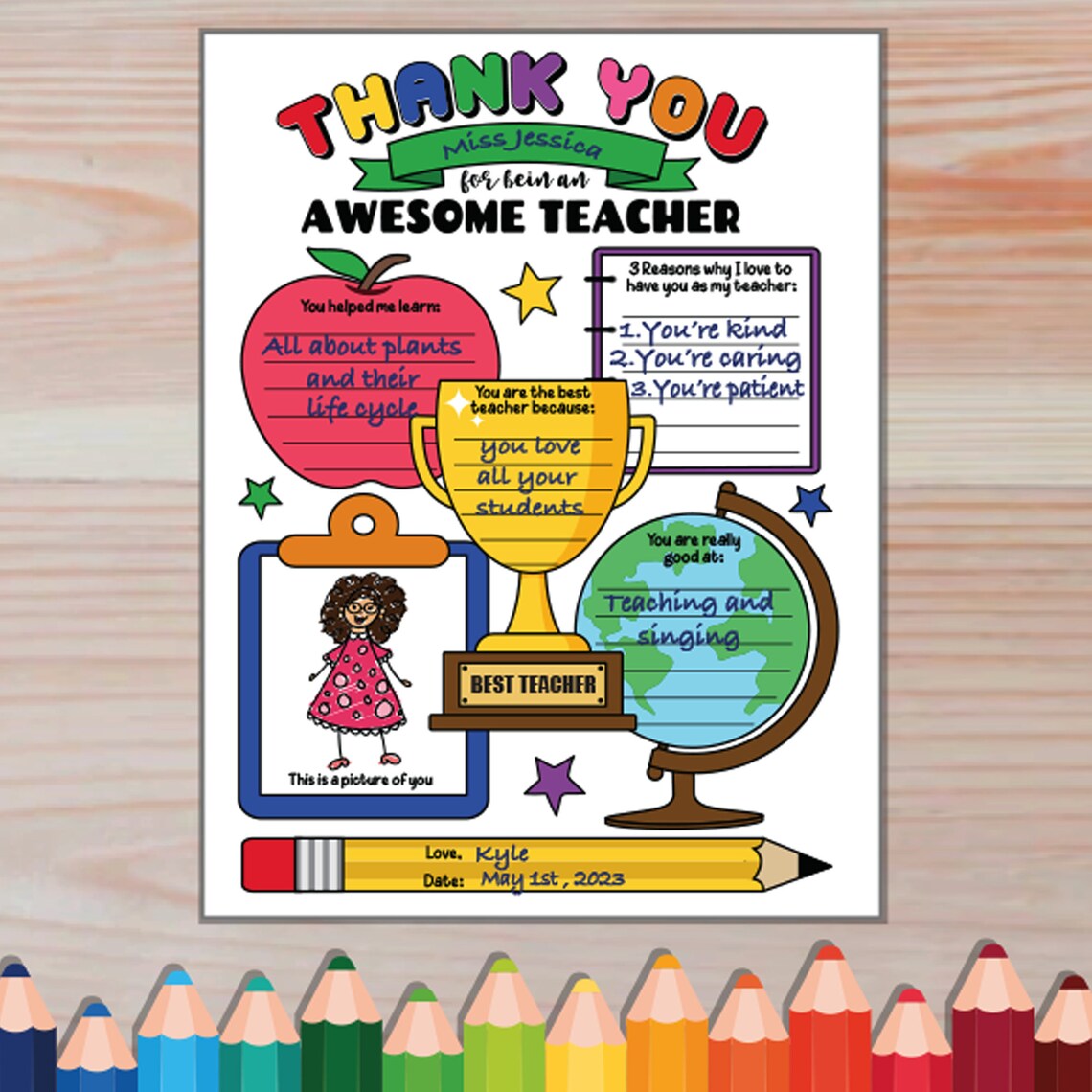 Thank You Teacher Appreciation Week Activity PRINTABLE | Teacher Thank ...