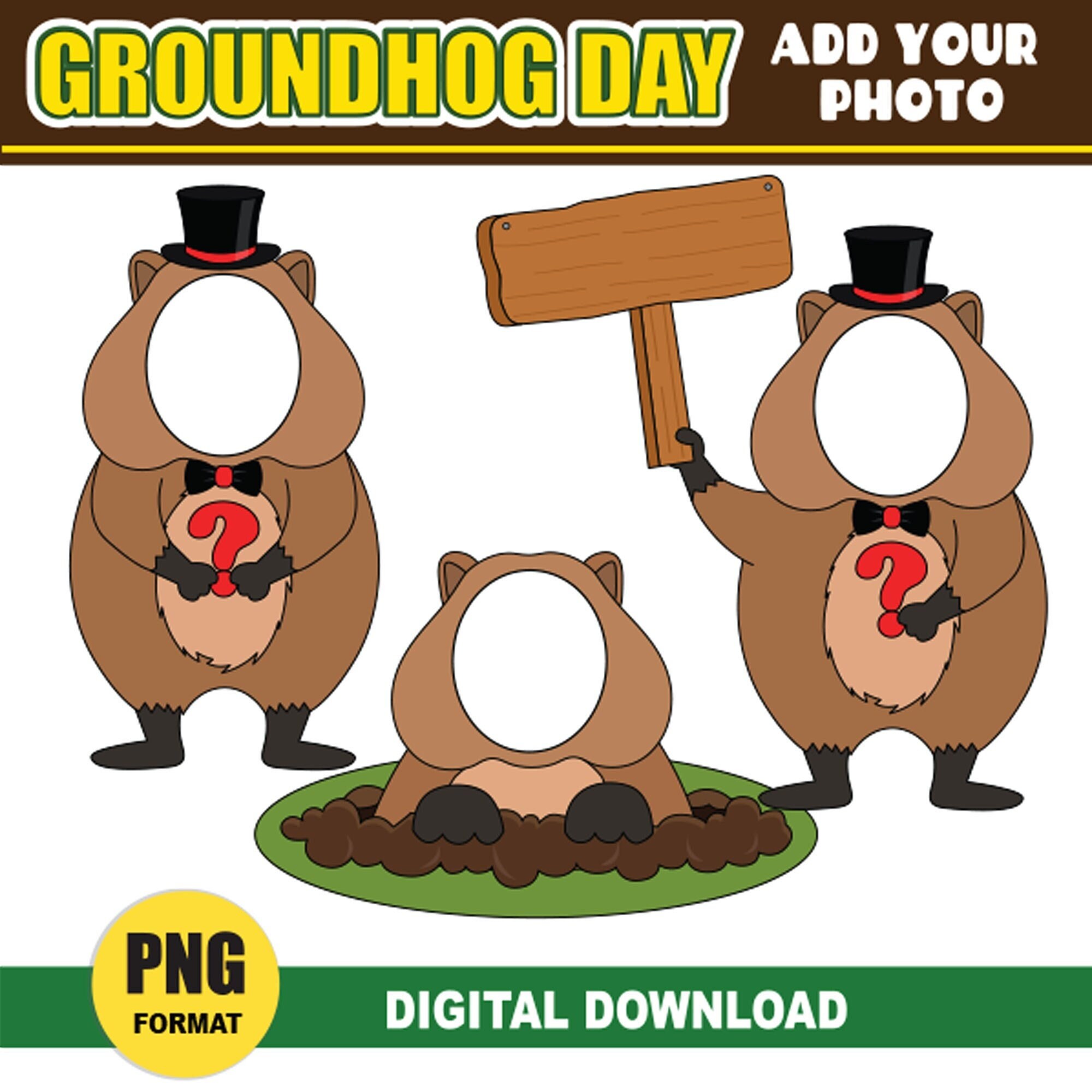 Groundhog Day Add Your Own Photo Picture PNG Groundhog Photo Clipart ...