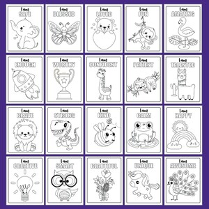 Affirmation Coloring Pages for Kids | 20 Mindfulness Positivity ...