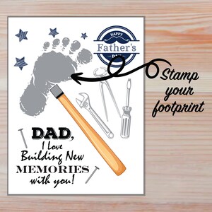Father's Day Building Memories Footprint Craft | Hammer | Father’s Day ...