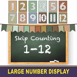 Skip Counting Number Display | Numbers and Its Multiples Posters ...