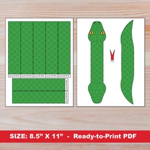 Snake Paper Chain Crafts | Chinese New Year PRINTABLE Year of the Snake ...