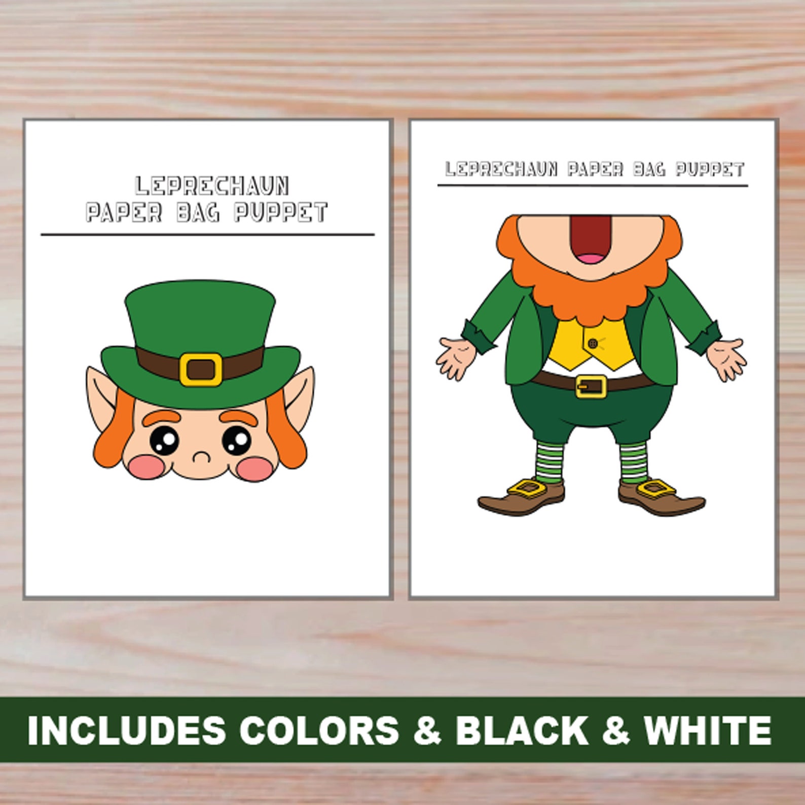 Leprechaun Paper Bag Puppet | St Patrick's Day Activity Craft for Kids ...