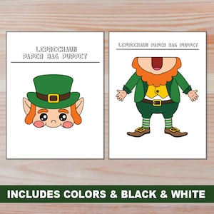 Leprechaun Paper Bag Puppet | St Patrick's Day Activity Craft for Kids ...