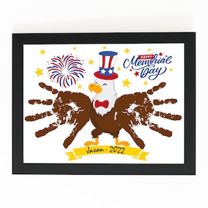 Memorial Day Handprint Wall Art | American Bald Eagle | PRINTABLE ...