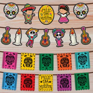 Dia De Los Muertos PRINTABLE Banner | Day of the Dead Garland Pennant ...