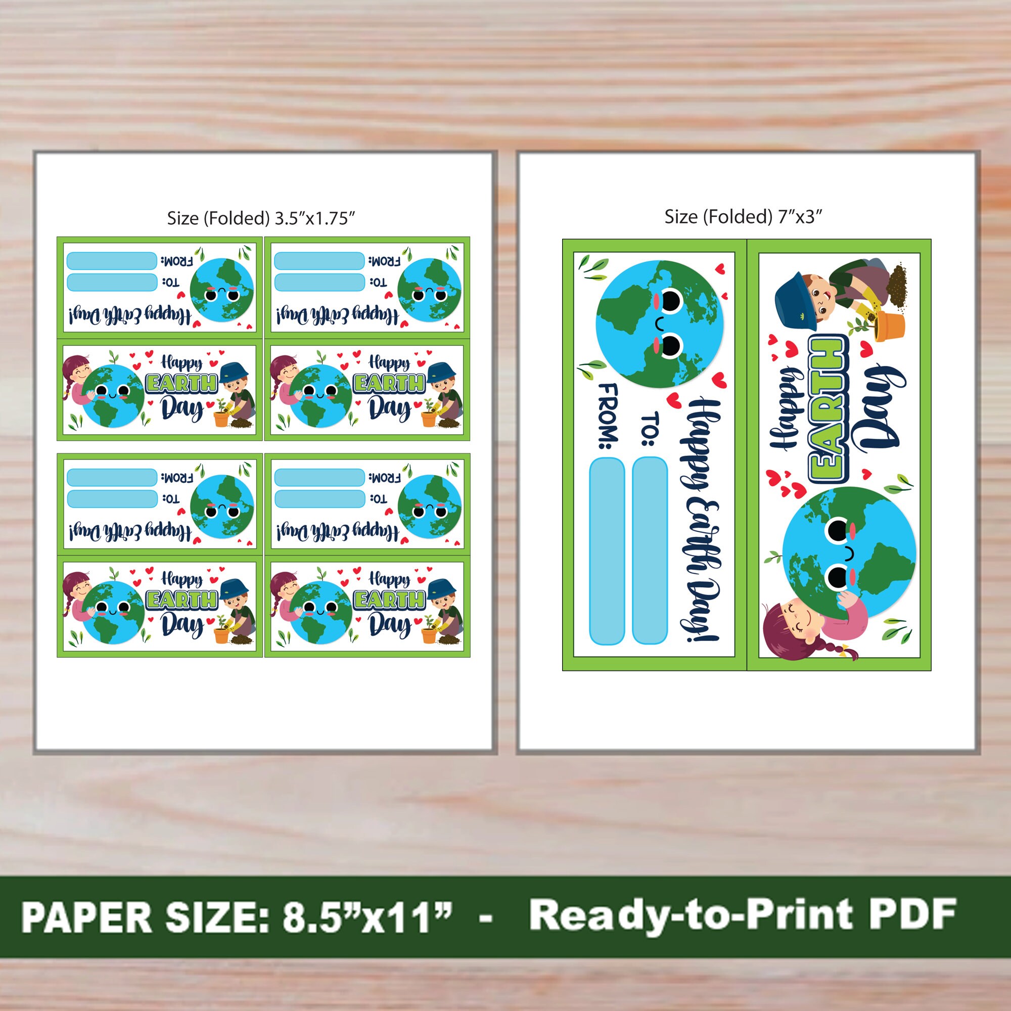 Earth Day Treat Bag Topper | PRINTABLE Earth Day Candy Treat Bag Topper ...