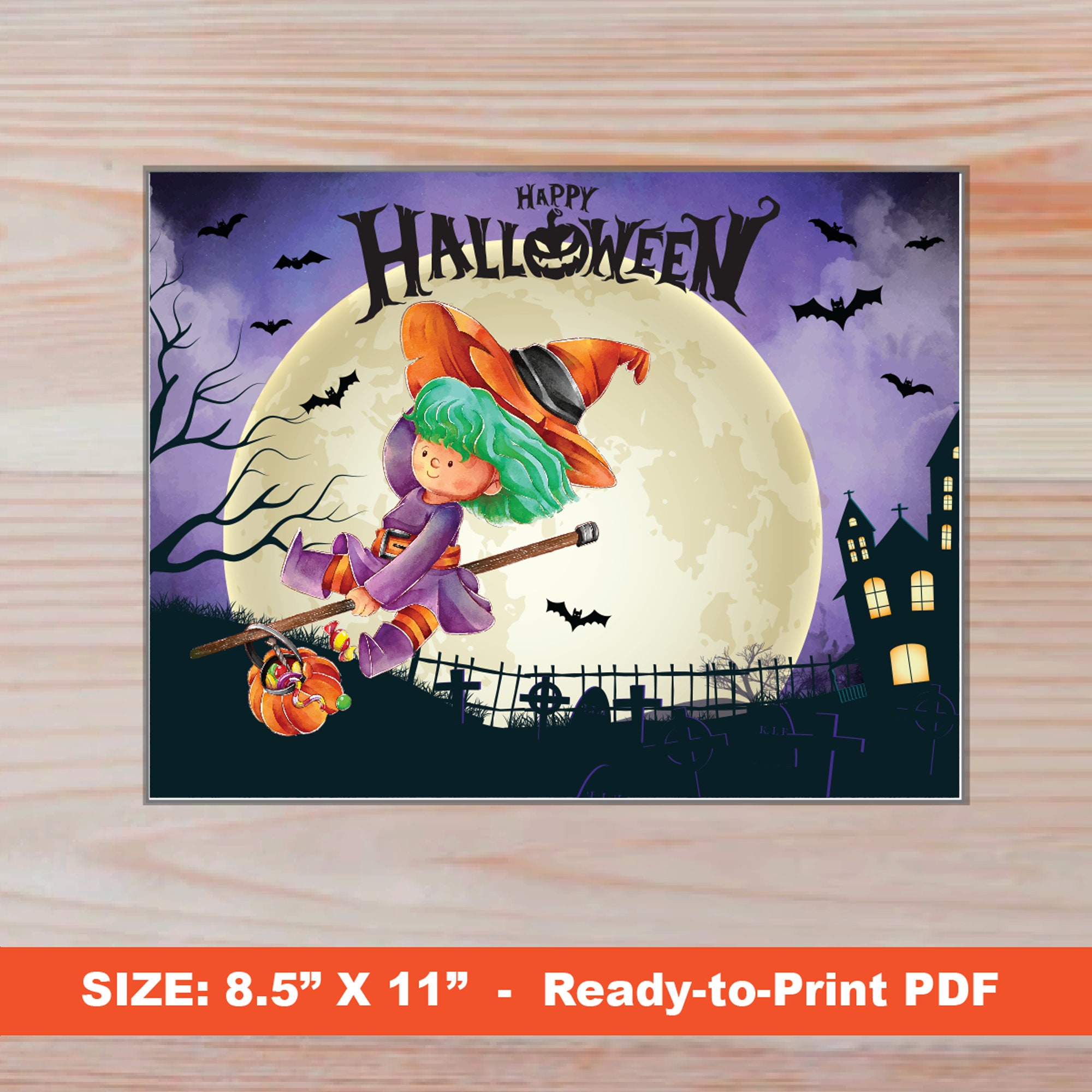 Halloween Handprint Art Cute Witch Handprint Craft Happy Halloween Gift ...
