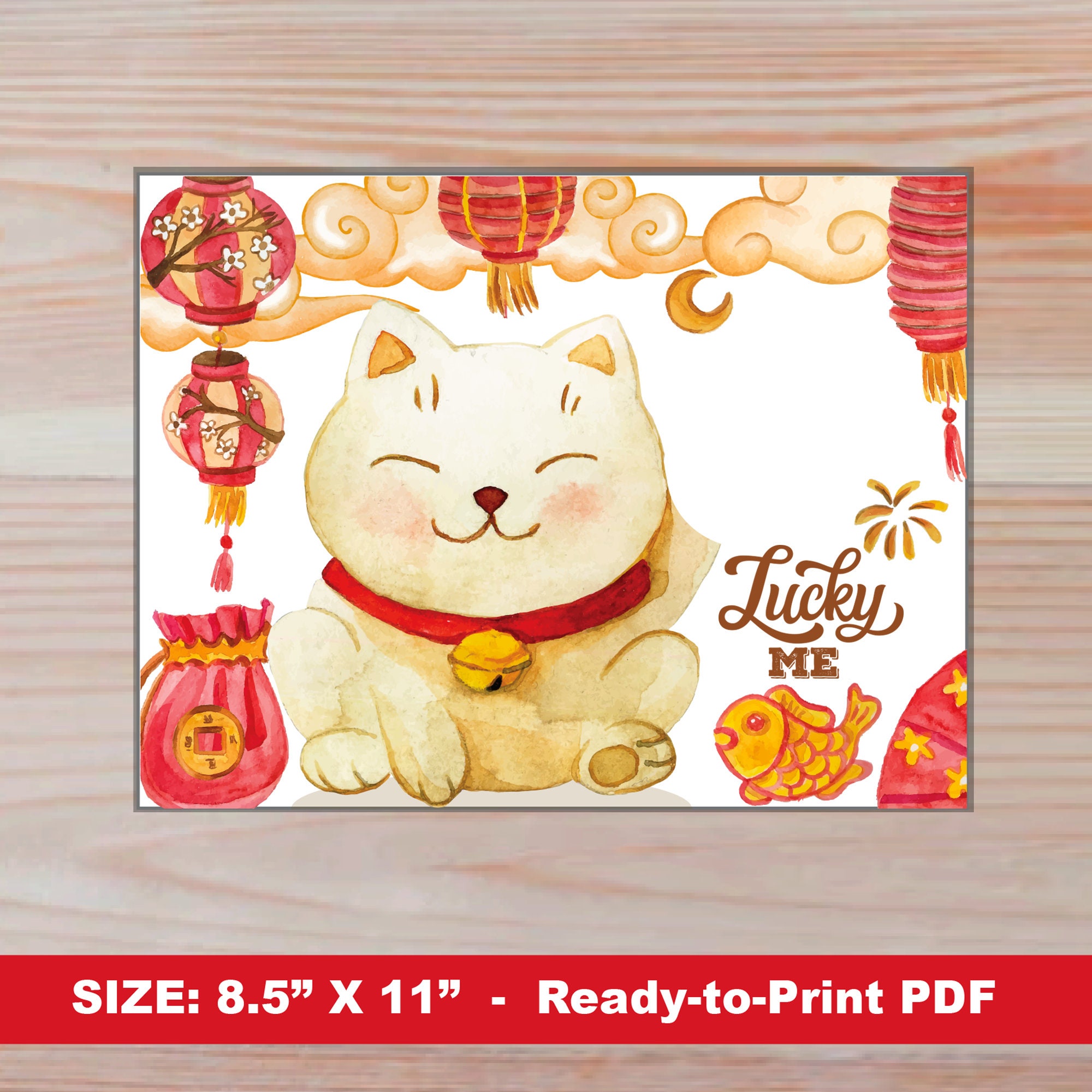 Maneki Neko Lucky Cat Handprint Craft Chinese New Year Handprint Art ...