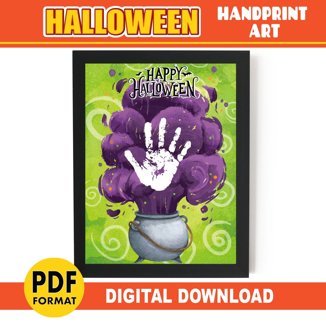 Halloween Handprint Art | Magic Potion Handprint Craft |happy Halloween ...