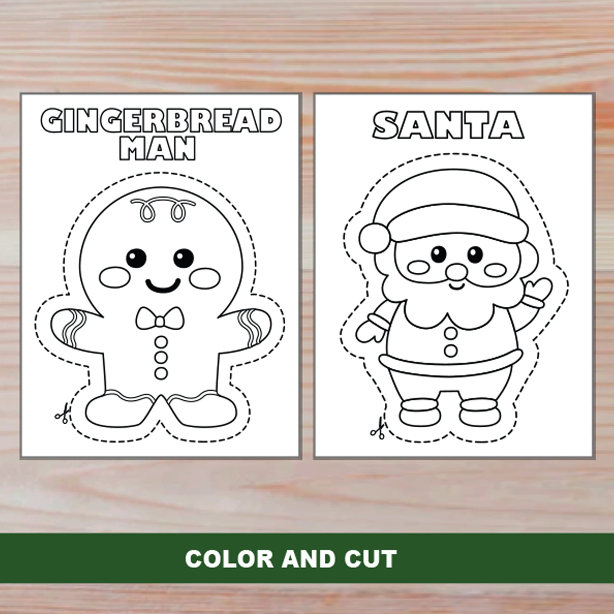 Christmas Scissor Skills Santas Beard & Christmas Characters Cut and ...
