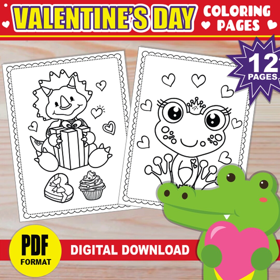 Valentines Day Coloring Pages for Kids | PRINTABLE Valentine's Day ...