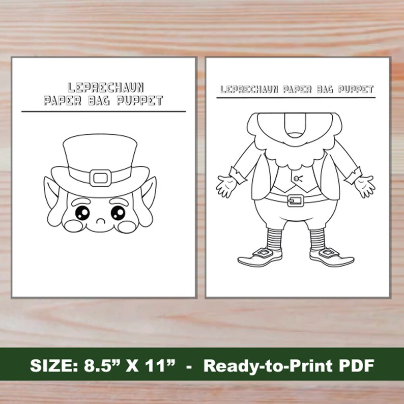 Leprechaun Paper Bag Puppet | St Patrick's Day Activity Craft for Kids ...