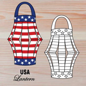 Patriotic USA Paper Lantern Crafts | for USA Holidays Flag Day, 4th of ...