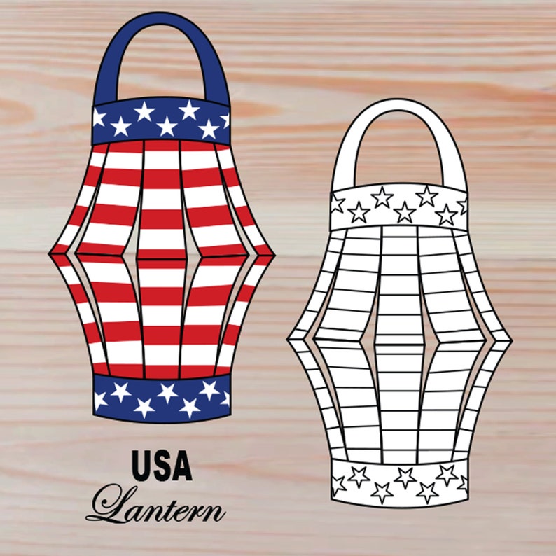 Patriotic USA Paper Lantern Crafts | for USA Holidays Flag Day, 4th of ...