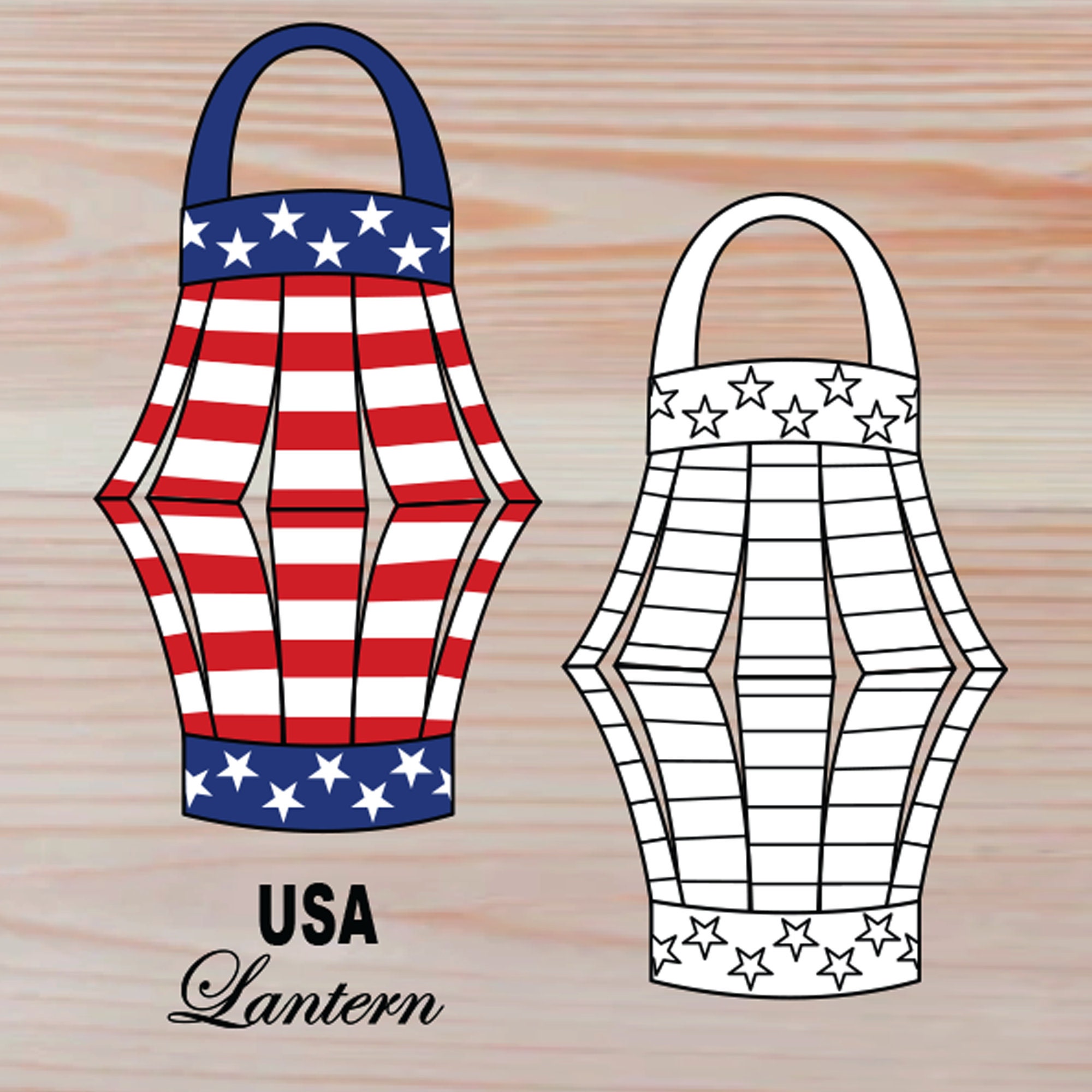 Patriotic USA Paper Lantern Crafts | for USA Holidays Flag Day, 4th of ...