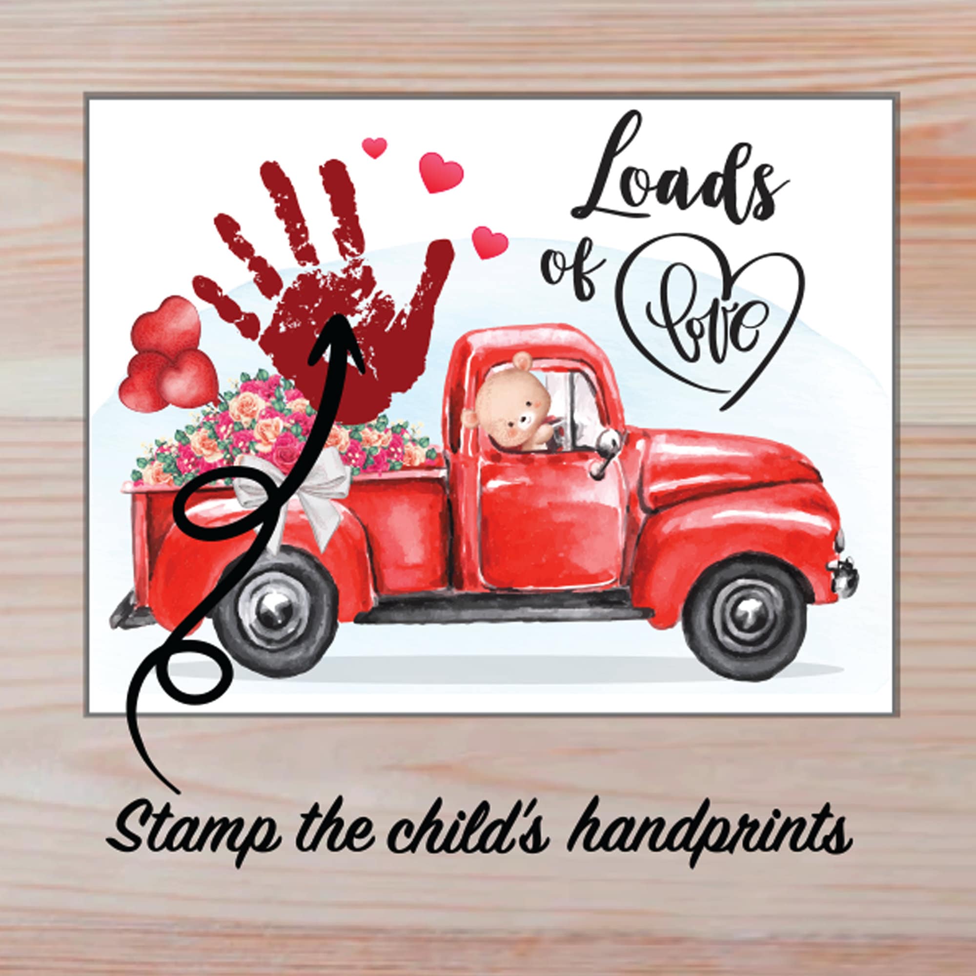 Valentines Day Handprint Art PRINTABLE Valentines Handprint Craft Love ...