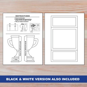 Father's Day Crafts & Activity | Trophy Card for Dad | Coloring Best ...