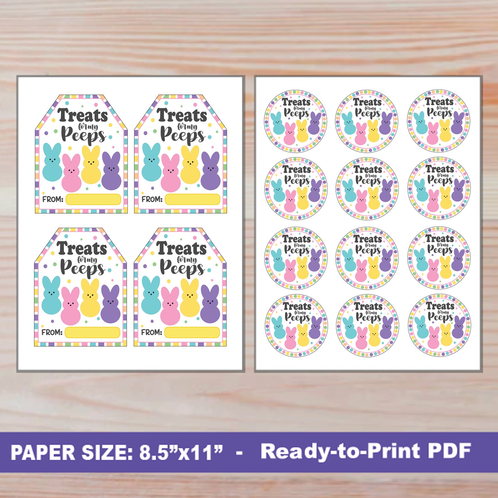 PRINTABLE Easter Gift Tags and Cards | Happy Easter Treats for My Peps ...