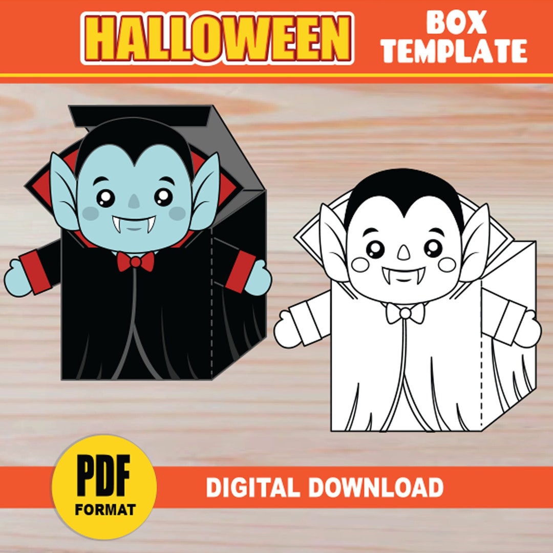 Halloween Treat Box | PRINTABLE Vampire Party Favor Boxes | Halloween ...