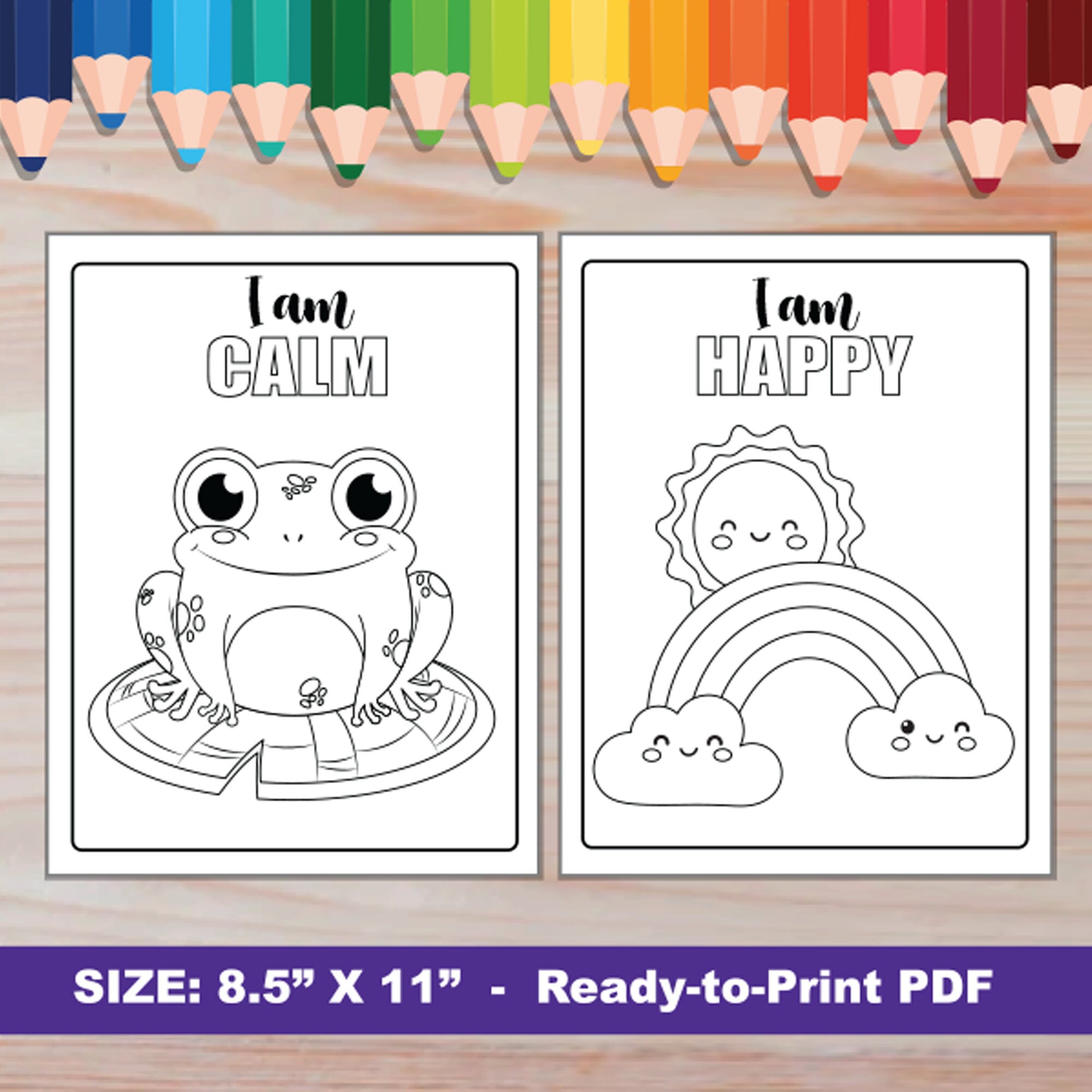 Affirmation Coloring Pages for Kids | 20 Mindfulness Positivity ...