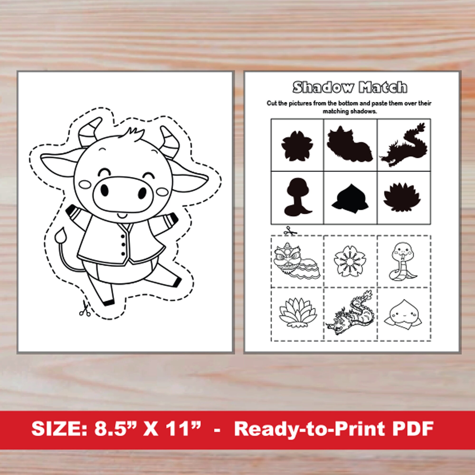 Chinese New Year Scissor Skills PRINTABLE Lunar New Year Cut and Paste ...