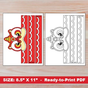 Chinese New Year Paper Crowns for Kids | PRINTABLE Paper Hat Headbands ...