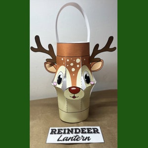 Reindeer Paper Lantern Crafts | Christmas Crafts PRINTABLE Activity ...