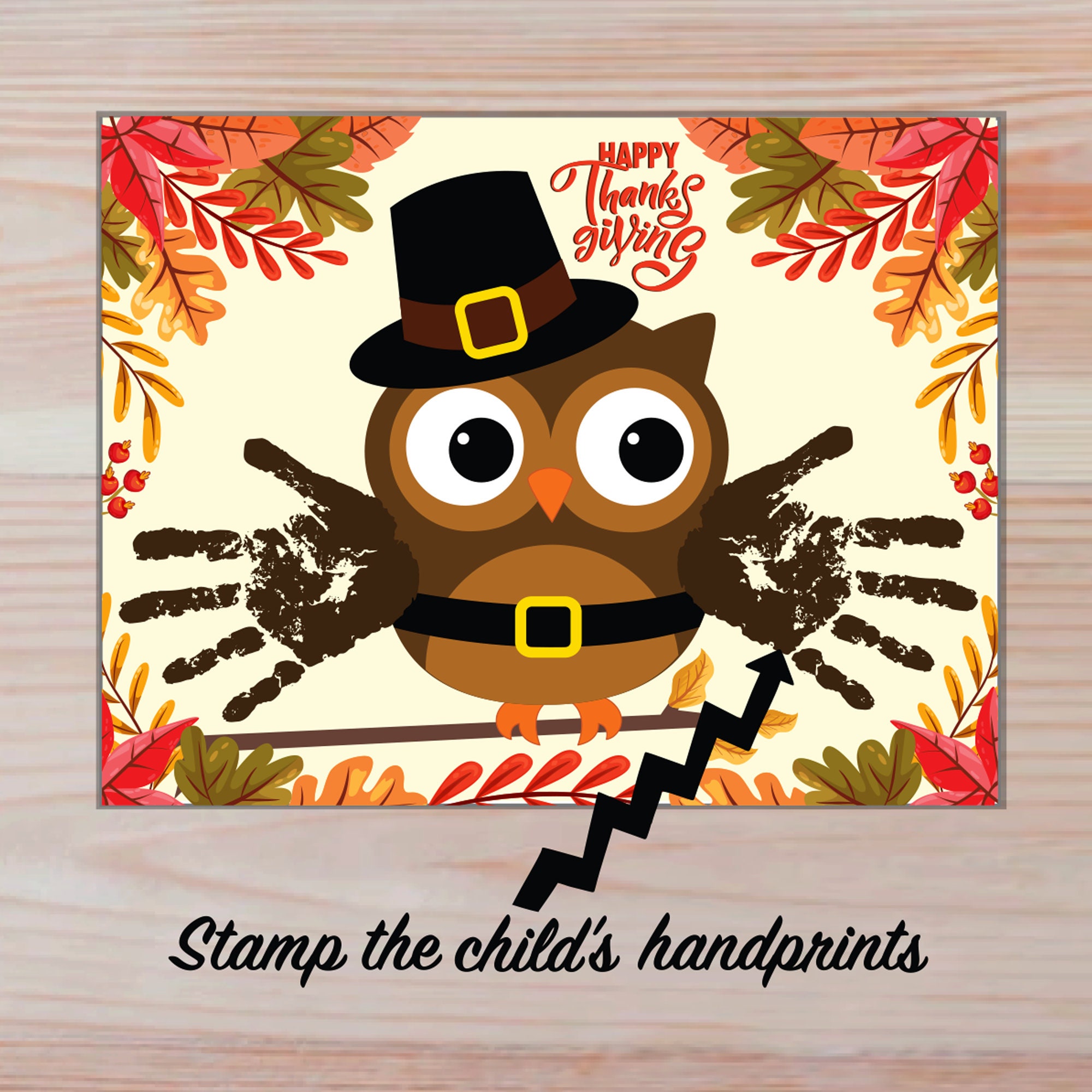 Thanksgiving Handprint Art | Owl Handprint Craft | Happy Thanksgiving ...