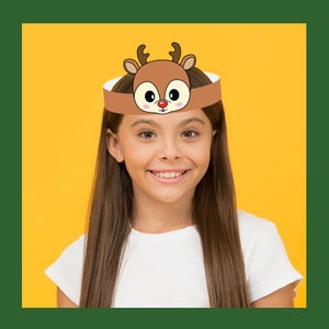 Christmas Paper Crowns for Kids | PRINTABLE Paper Hat Headbands | Craft ...