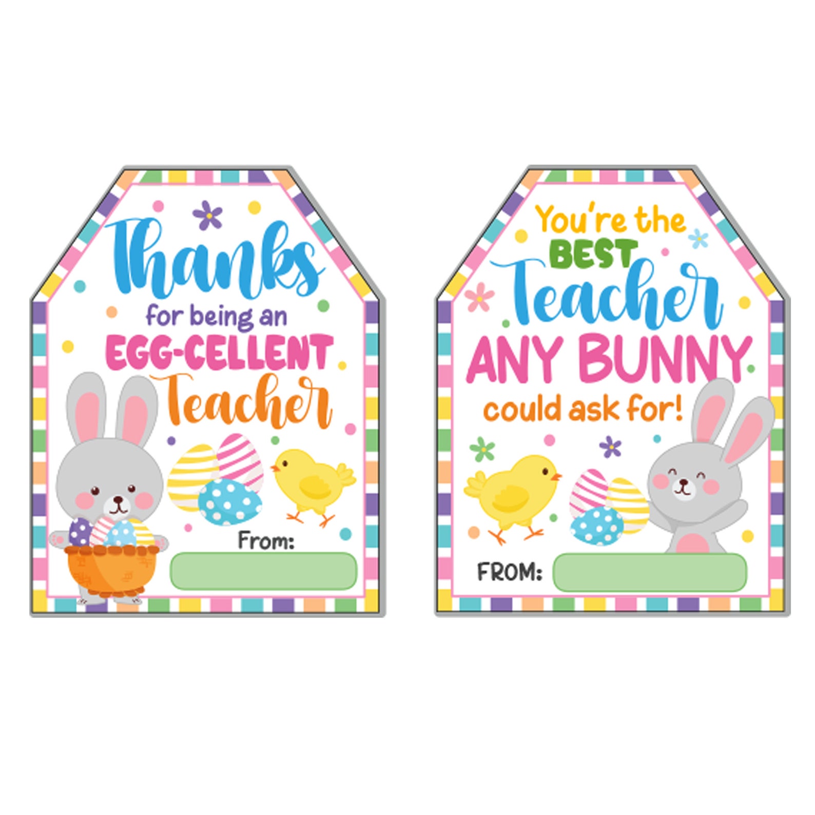 PRINTABLE Easter Gift Tags and Cards for Teacher Egg-cellent Teacher ...