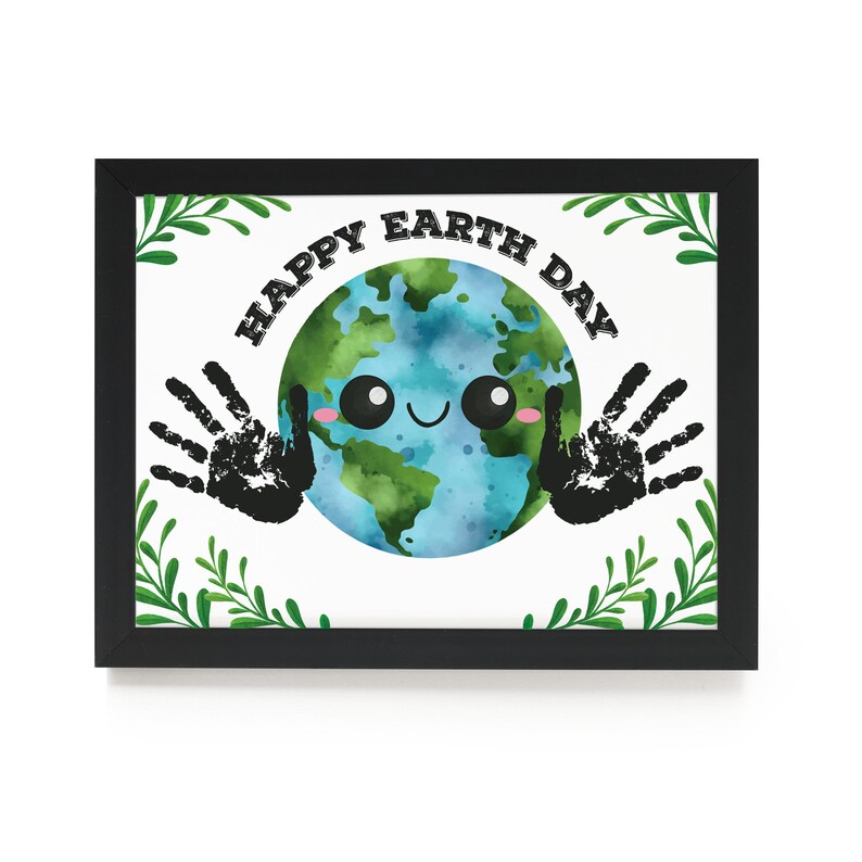 Earth Day Handprint and Footprint Art Craft PRINTABLE Earth - Etsy