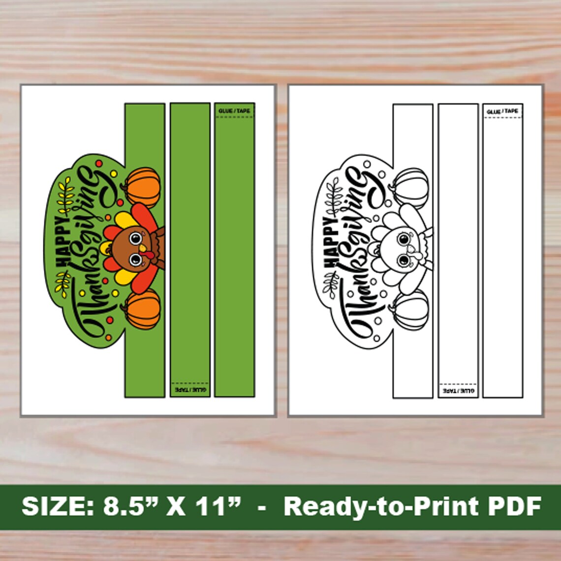 Thanksgiving Paper Crowns for Kids Big BUNDLE of 12 - Etsy