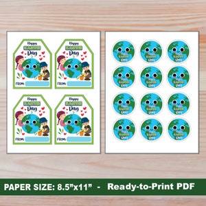 PRINTABLE Earth Day Gift Tags and Cards | Happy Earth Day Cards for ...