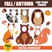 Woodland Animals Add Your Own Photo BUNDLE | PNG Fall Autumn Clipart ...