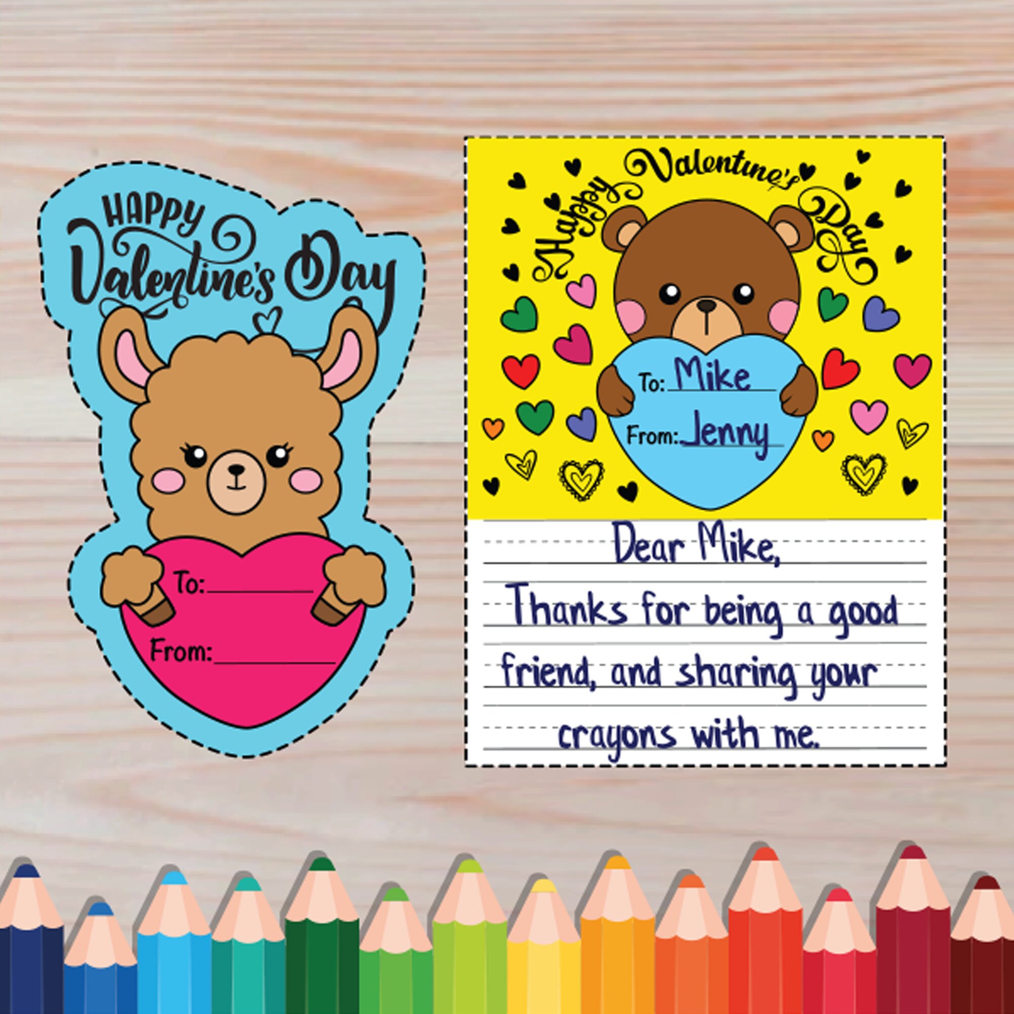 Valentine's Day Cards & Writing Activity | PRINTABLE DIY Valentine's ...