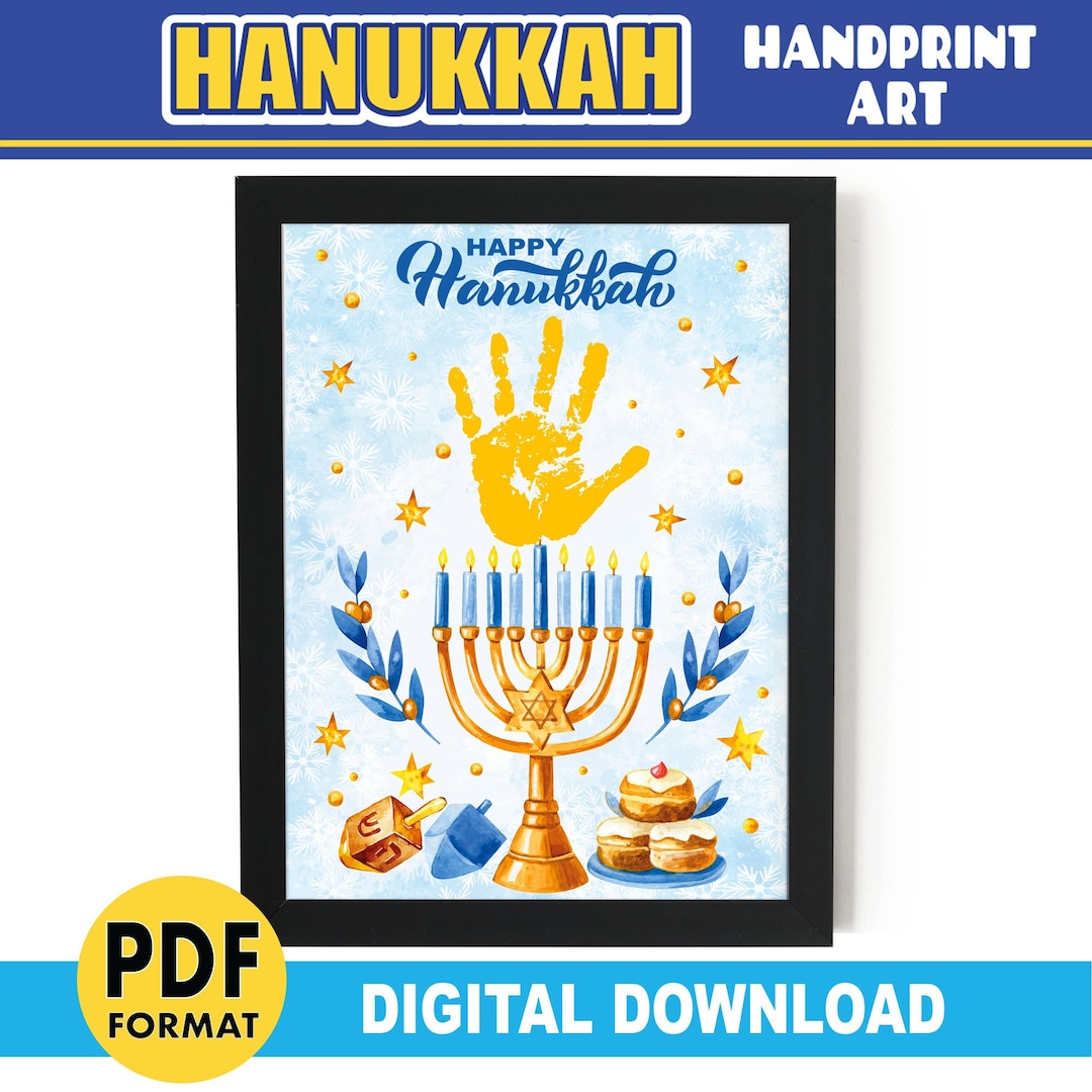 Hanukkah Handprint Art | Chanukah Handprint Craft | Jewish Holiday ...